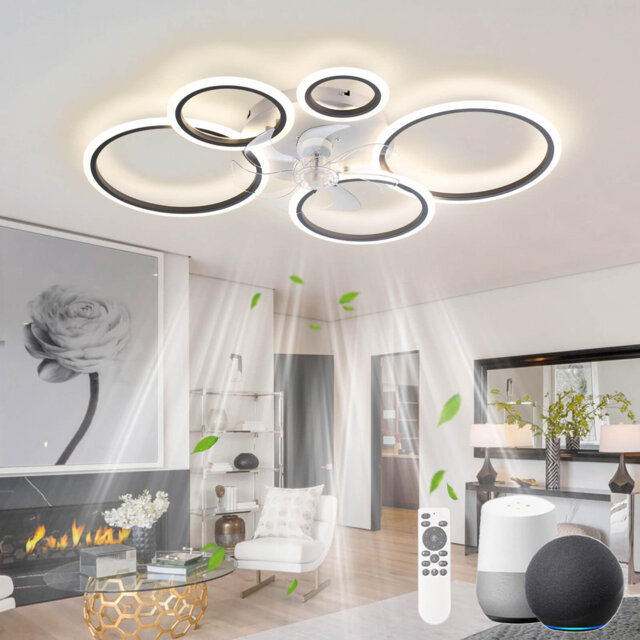 Ceiling Fan With Light Compatible With Alexa And Google Assistant by ...