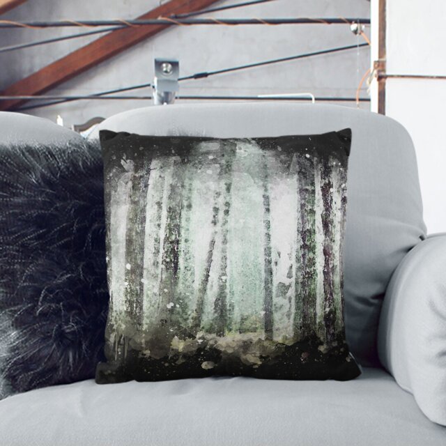 View of a Pine Tree Forest Cushion with Filling by Wayfair | ufurnish.com