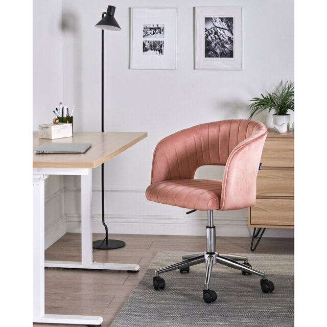 Desk Chair KATONAH Boucle Off-White by Wayfair | uFurnish.com