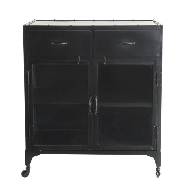 Industrial Black Metal Sideboard 2 Doors 2 Drawers by Wayfair ...