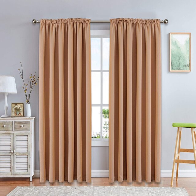 Synthetic Room Darkening Pencil Pleat Window Curtain Pair by Wayfair ...
