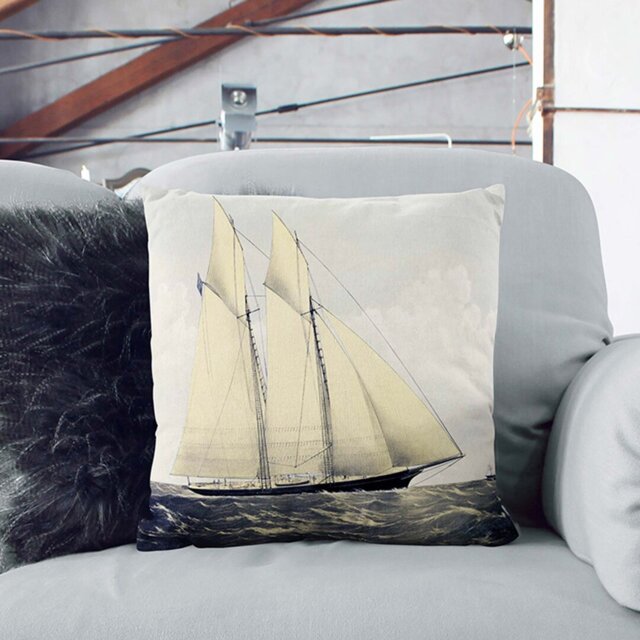 R.T.Y.C. Schr. Cambria Sail Ship Cushion with Filling by Wayfair ...