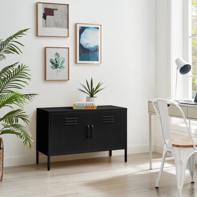 Tekki Metal Two Door Locker Style Sideboard - Bold Colour Modern ...
