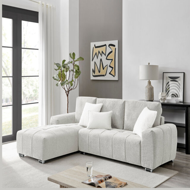 Zume Linen Fabric Left & Right Hand Facing Corner Sofa by Wayfair ...
