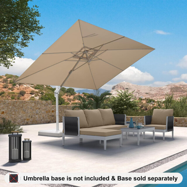 Roric 3.4m x 2.7m Rectangular Cantilever Parasol by Wayfair | ufurnish.com