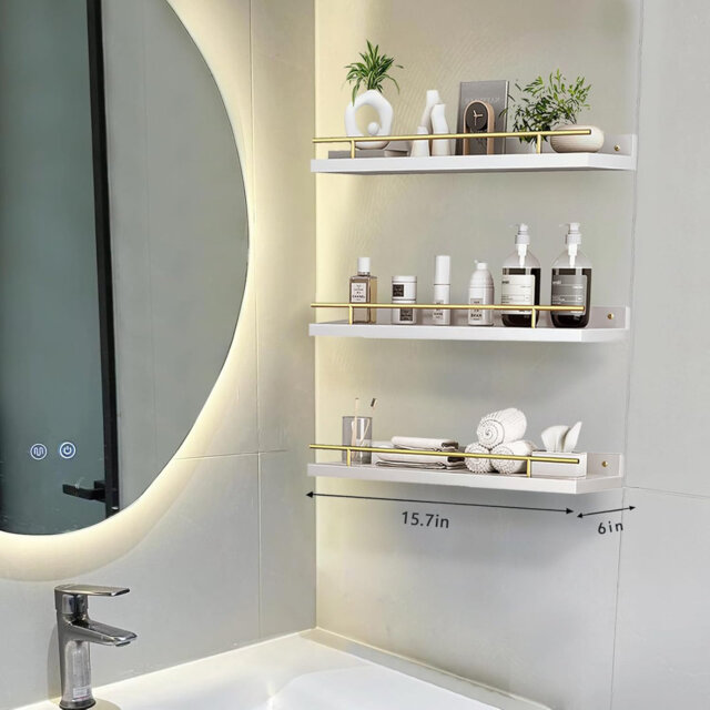 Floating Shelves Wall Mounted Shelf, 3 Set Wood Shelves For Wall by ...