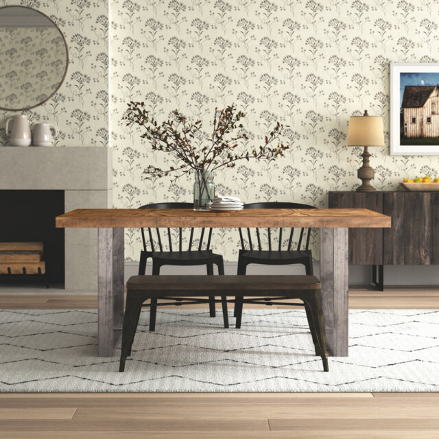 Gillis Dining Table 180 x 90 cm Dining Room Table Natural Kitchen Table ...