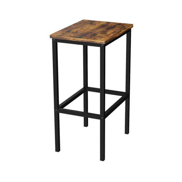 Set of 2 Square Wooden Top Bar Stools with Footrest by Wayfair ...