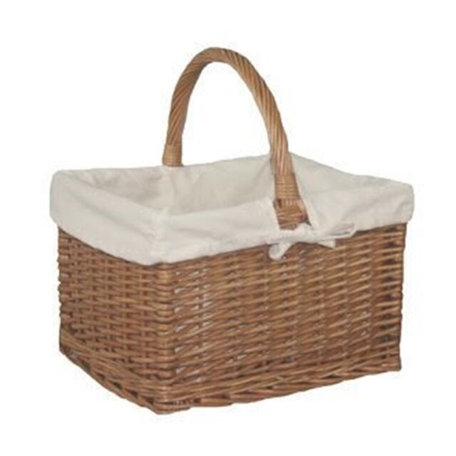 Lebeau Butcher Lined Wicker Basket with Rose Lining by Wayfair ...