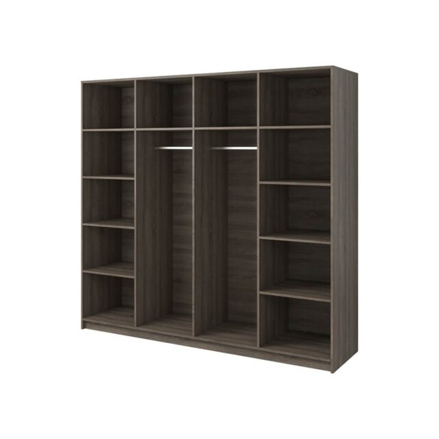 Latte Sliding Mirror Door Wardrobe 230cm - Oak Sonoma Truffle by ...