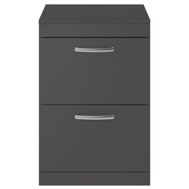Athena Gloss Grey 60cm Free-Standing Vanity Unit Base by Wayfair ...