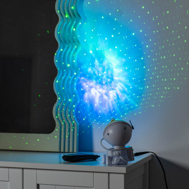 Plymouth Nebula Astronaut Spaceman Projector Remote Control Desk Table ...