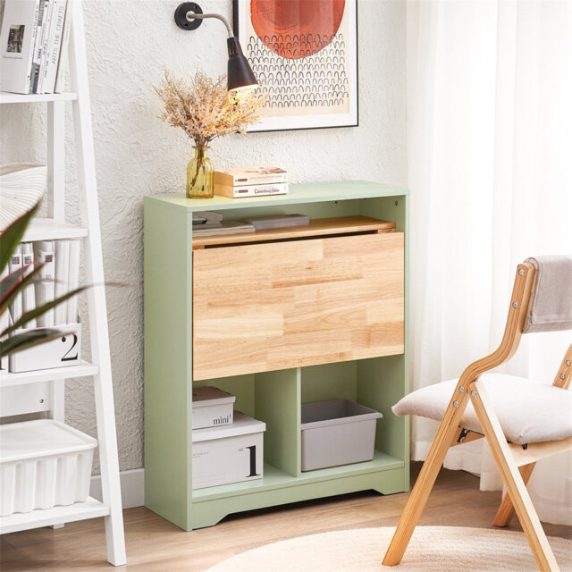 Home Office Folding Table Computer Desk Workstation With 5 Storage ...