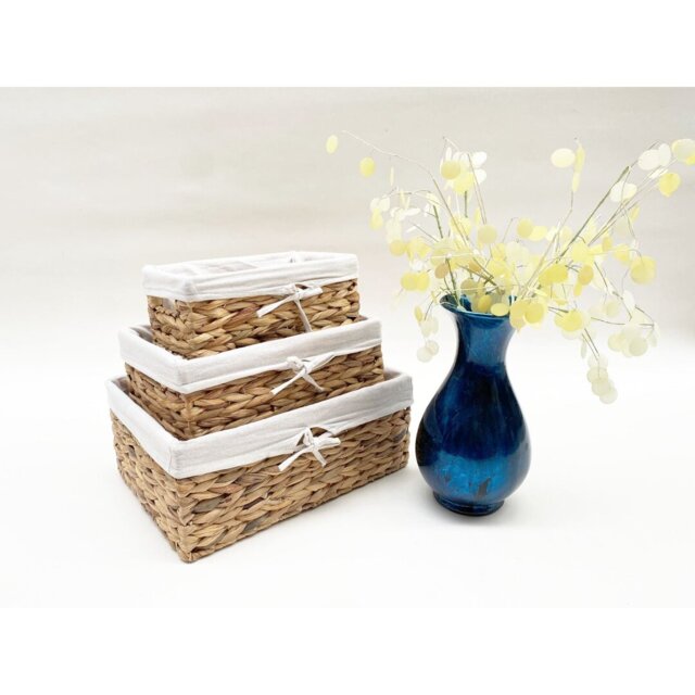 Natural Woven Seagrass 3 Piece Basket Set by Wayfair | ufurnish.com