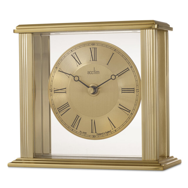 Analog Metal Quartz Tabletop Clock in Gold by Wayfair | ufurnish.com