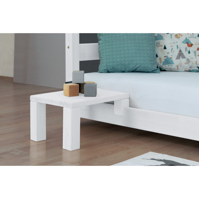 Bedside Table For Slatted Beds NANOC Without Additional Legs White ...