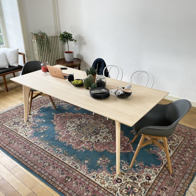 Beech Solid Wood Dining Table by Wayfair | ufurnish.com