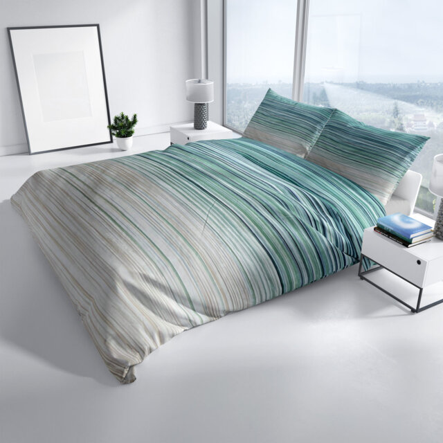 Huges Turquoise/Grey 100% Cotton 2 Piece Duvet Cover Set by Wayfair ...