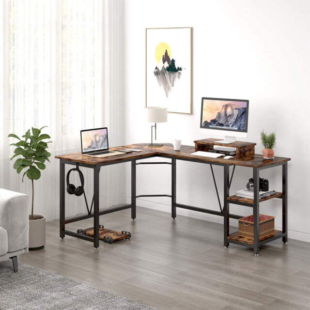 Aaralynn 130Cm W L-Shape Writing Desk by Wayfair | ufurnish.com