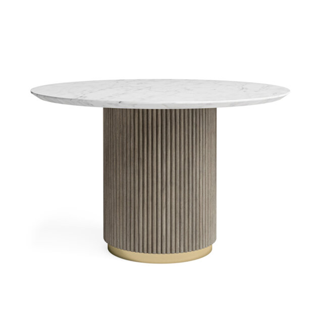 Bindvasini 120cm Fluted Round Dining Table by Wayfair | ufurnish.com