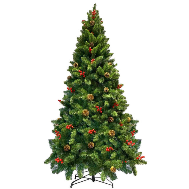 180Cm Christmas Tree With Foldable Metal Stand, 800 Tips Artificial ...