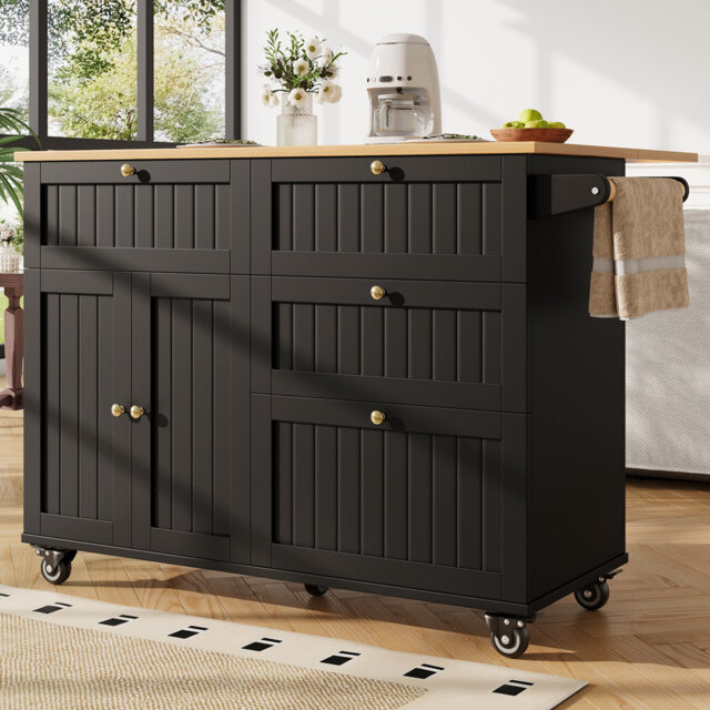 Kitchen Island with Drawer and Storage Cabinet by Wayfair | uFurnish.com