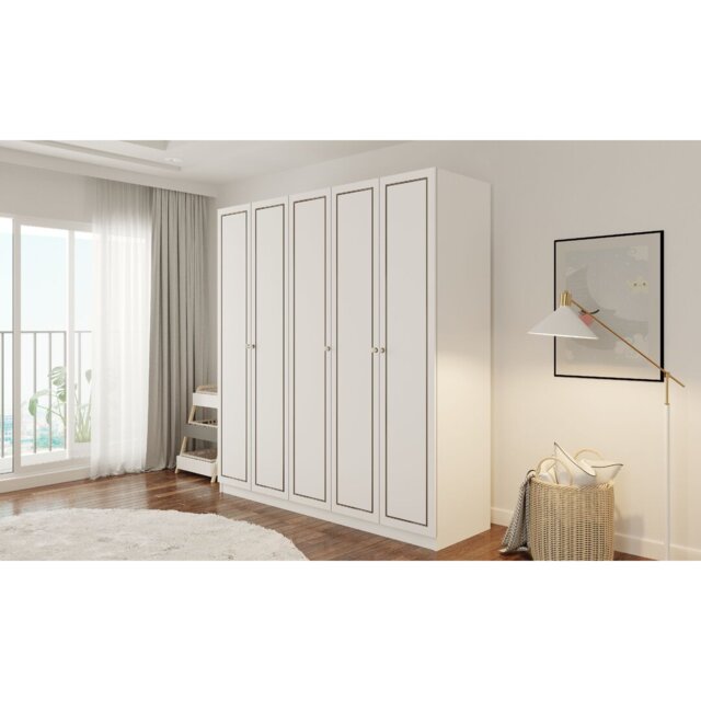Vanatta 5 Door Wardrobe by Wayfair | ufurnish.com
