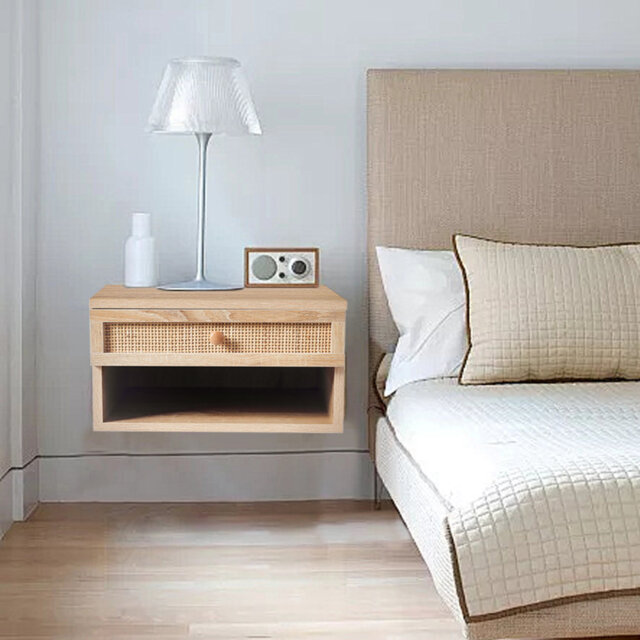 Wall Mounted Floating Bedside Table by Wayfair | ufurnish.com