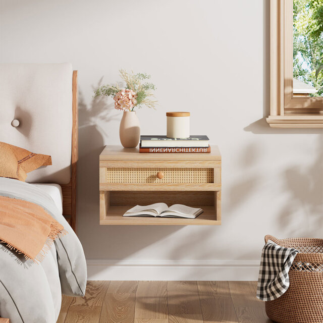 Wall Mounted Floating Bedside Table by Wayfair | ufurnish.com