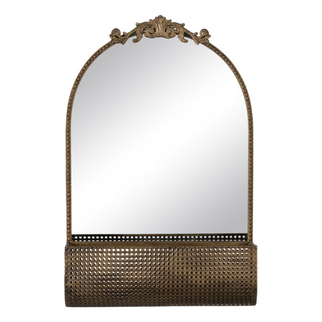 Metal Arch Mirror with Shelves by Wayfair | ufurnish.com