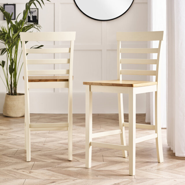 Montay Solid Wood Breakfast Bar Stool - Traditional Rustic Farmhouse ...