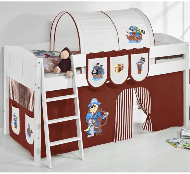 Pirate European Single Mid Sleeper Bed with Curtain by Wayfair ...
