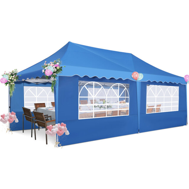 Gazebo with Sides Marquee Waterproof Gazebo 3m X 6m, Outdoor Metal ...