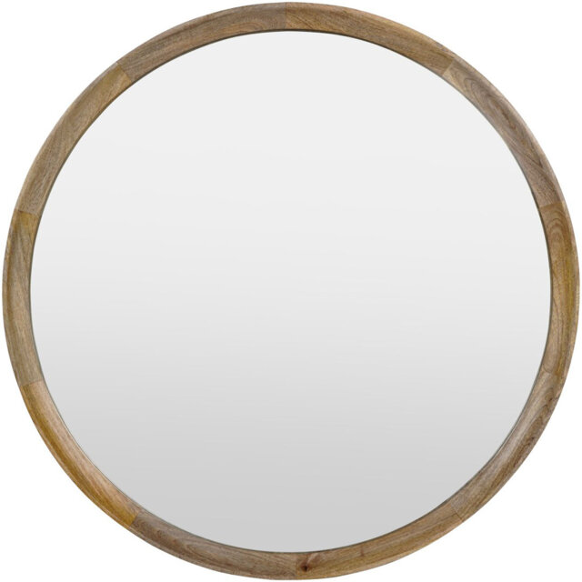Floman Solid Wood Round Mirror by Wayfair | ufurnish.com