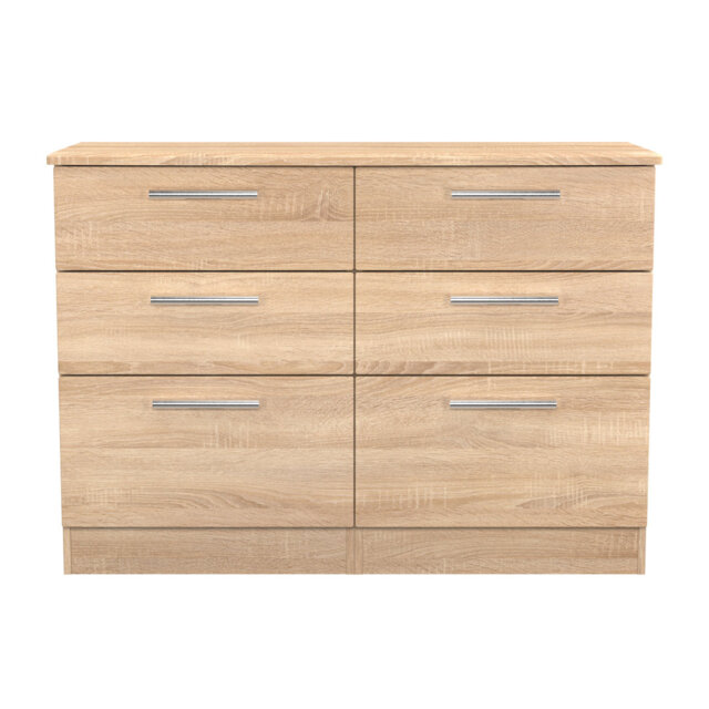 Borgeson 6 Drawer Wide Chest in Modern Oak (Ready Assembled) by Wayfair ...