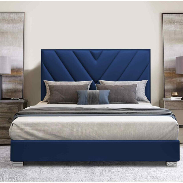 Deana Bed Single Plush Velvet Mustard by Wayfair | ufurnish.com