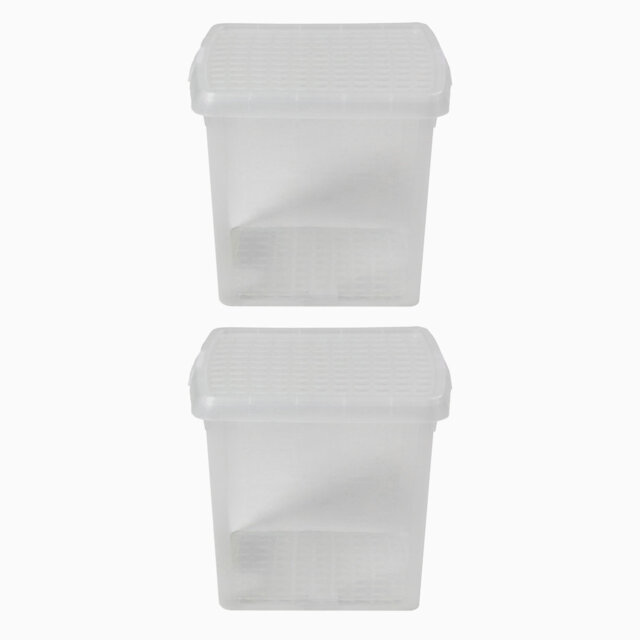 Wham Clip Square Plastic Storage Boxes with Secure Clip Lock Lids Clear ...