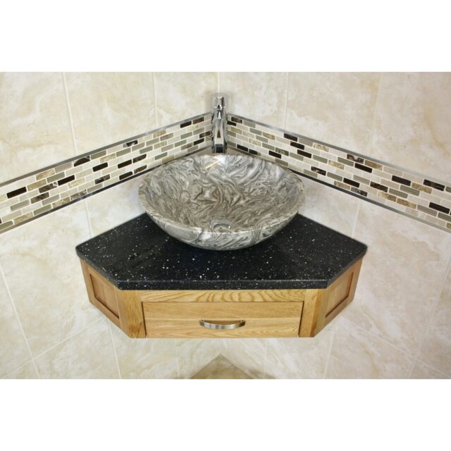 Couch Compact Solid Oak 550mm Single Vanity Unit by Wayfair | ufurnish.com