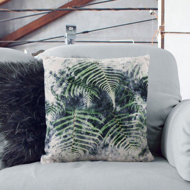 Fern Leaves Vol.1 Watercolour Scatter Cushion by Wayfair | ufurnish.com
