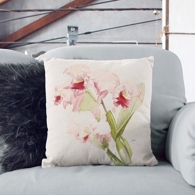 Magnolia Flowers Illustration Tab.49 by Frederick Sander Cushion with ...