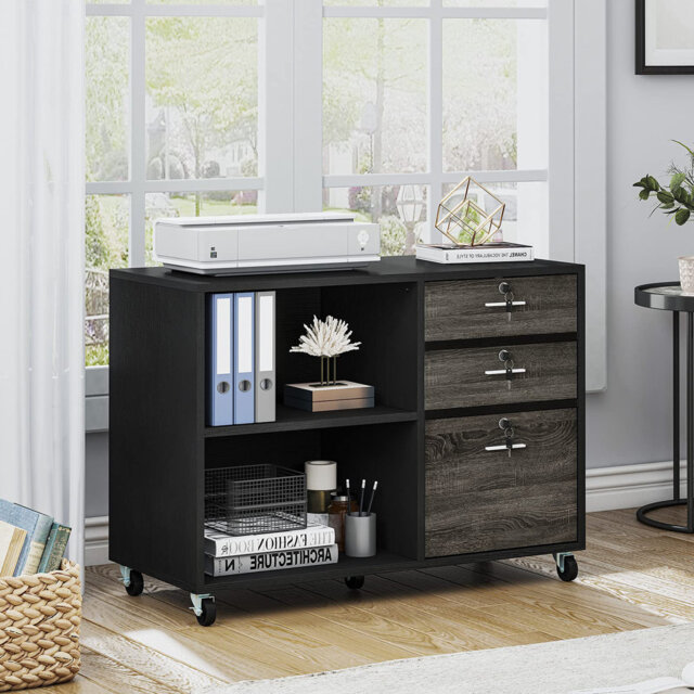 Dmitry 3 Drawer Lateral Filing Cabinet by Wayfair | ufurnish.com