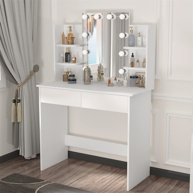 Baysden Dressing Table with Mirror by Wayfair | uFurnish.com