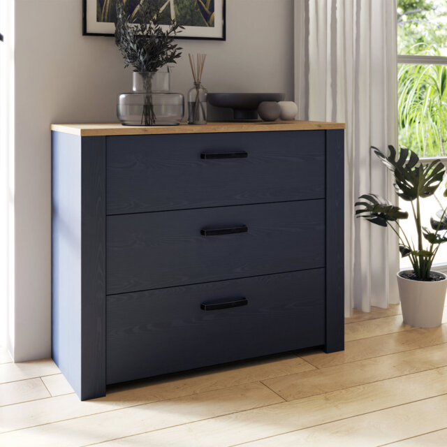 Abidan 3 Drawer Chest in Riviera Oak by Wayfair | ufurnish.com