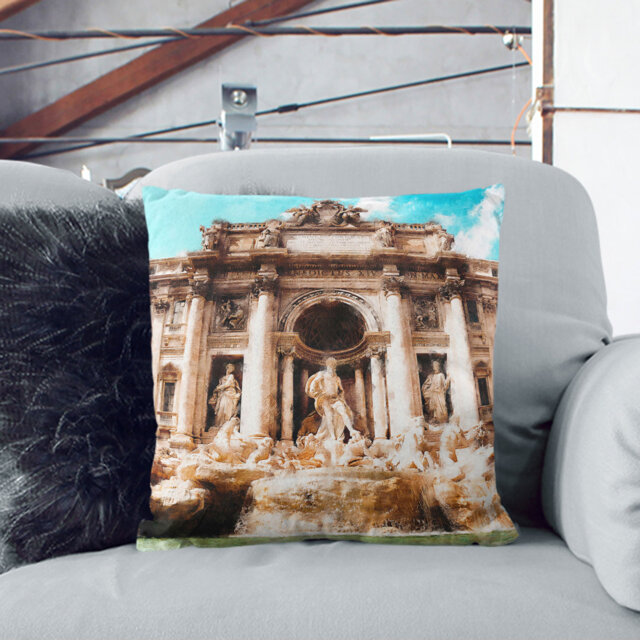 Trevi Fountain in Rome Vol.1 Painting Scatter Cushion by Wayfair ...