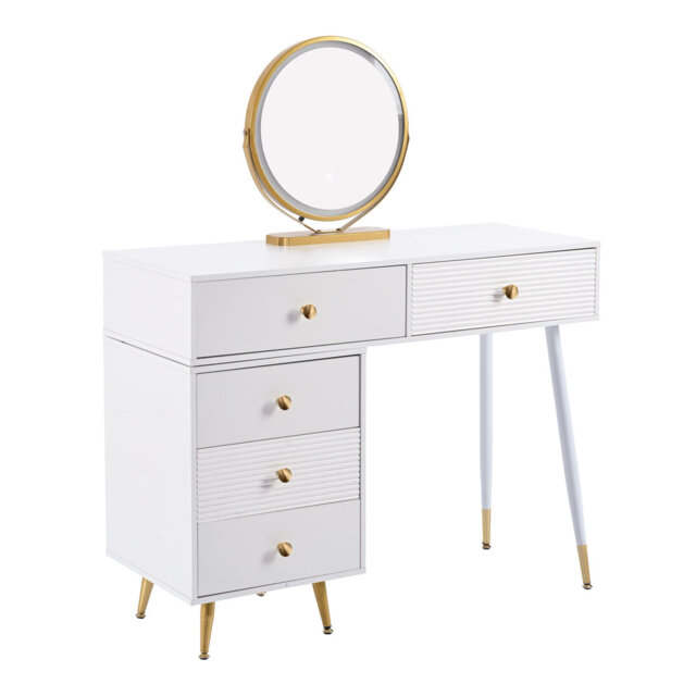 Dressing Table With 5 Drawers And Led Mirror by Wayfair | ufurnish.com