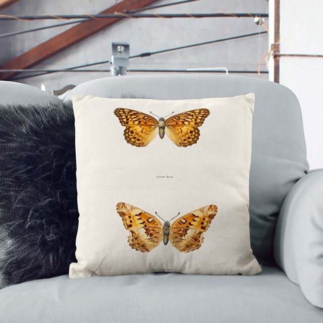 Variegated Fritillary Butterfly by S.F. Denton Cushion with Filling by ...