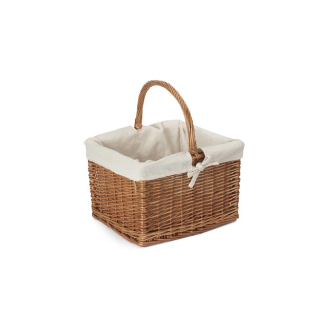 Lily Manor Wicker Butcher Shopping Basket with Lining by Wayfair ...