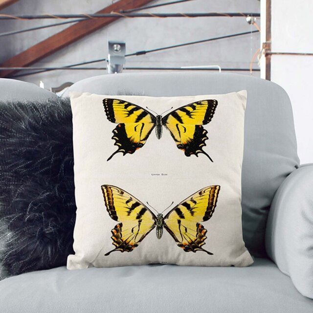 Eastern Tiger Swallowtail Butterfly by S.F. Denton Cushion with Filling ...
