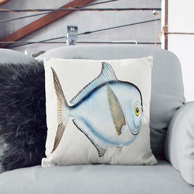 Illustration of a Rays Bream Fish by F.E. Clarke Cushion with Filling ...