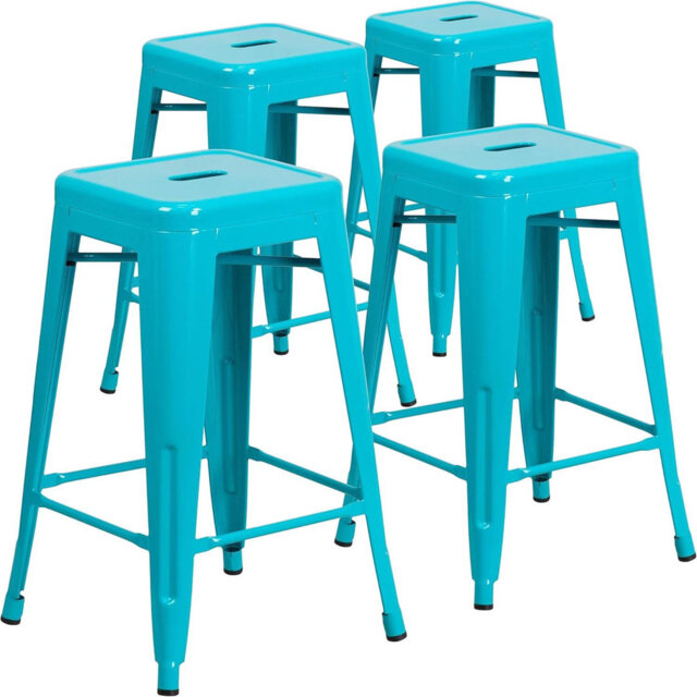 Kai Industrial Style Stool - Modern Metal Galvanised Steel by Wayfair ...